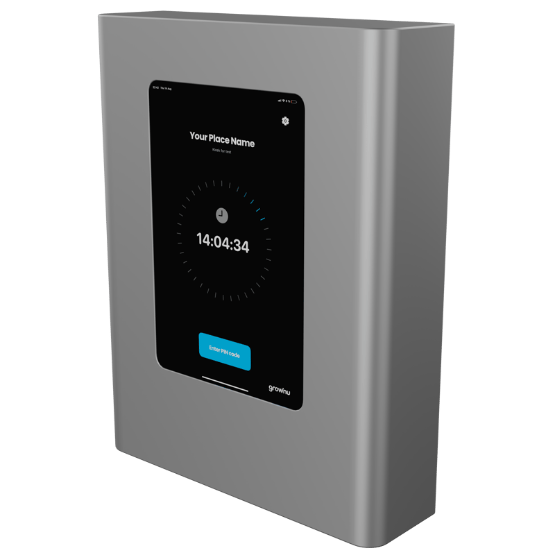 Outdoor Time Clock Terminal (All-Weather Kiosk) | Grownu